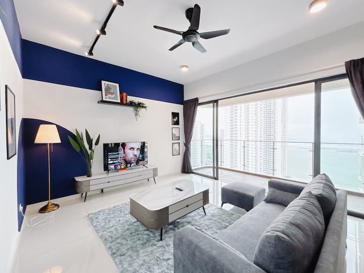 Seaview•8pax•3br•country Garden Danga Bay•wifi - Johor Bahru