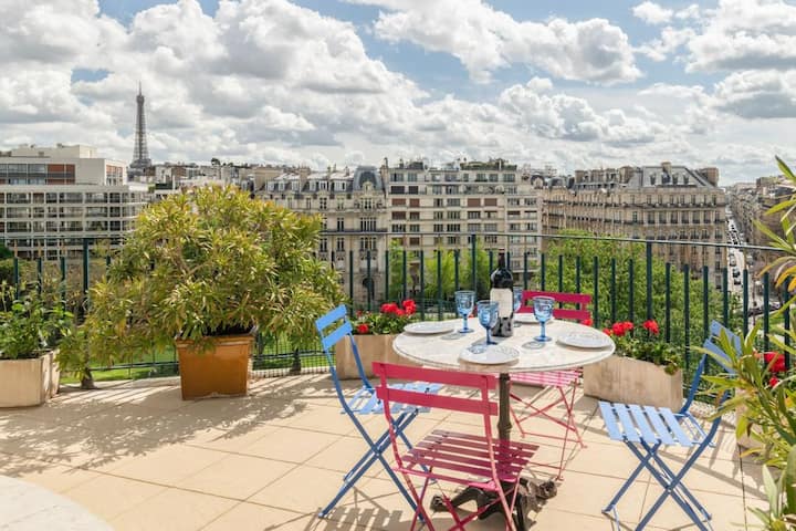 Eiffel Tower & Arc Of Triumph View*amazing *6/8 P - Paris