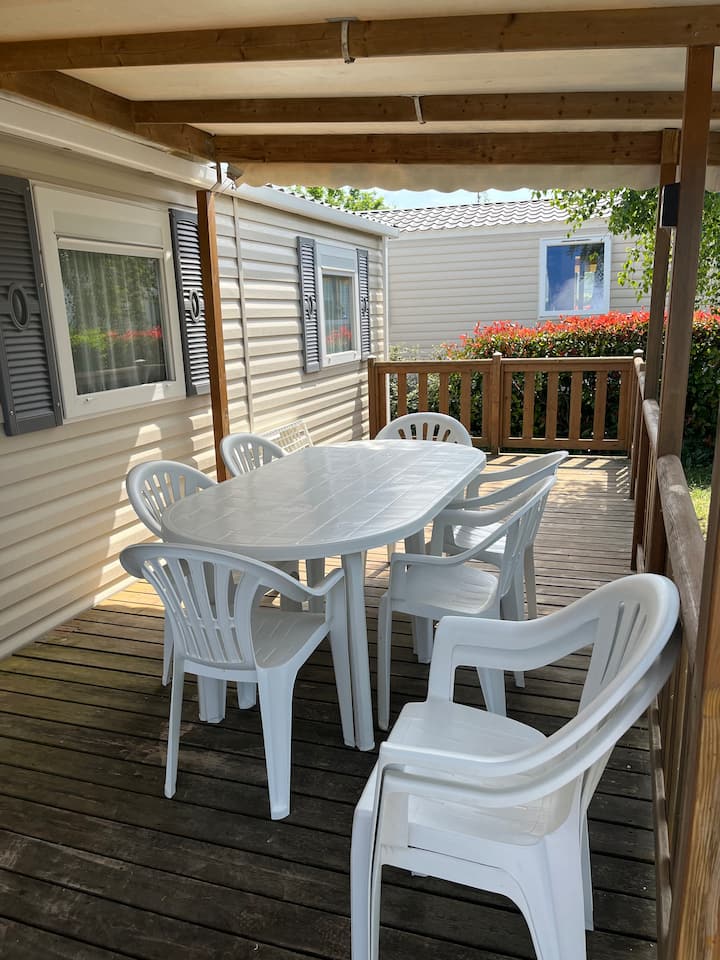 Etang Piscines Mobil Home Avec Véranda 3 Ch / 438 - Chaumont-sur-Loire