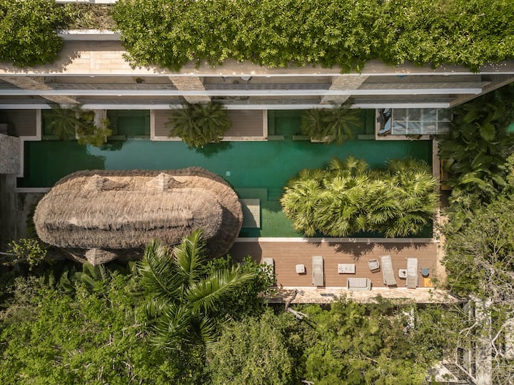 Jungle Jade Penthouse Private Rooftop Pool Oasis - Tulum
