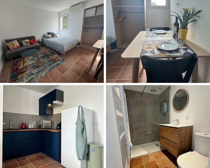 Studio - Wifi - Proche Garrigues - Castries