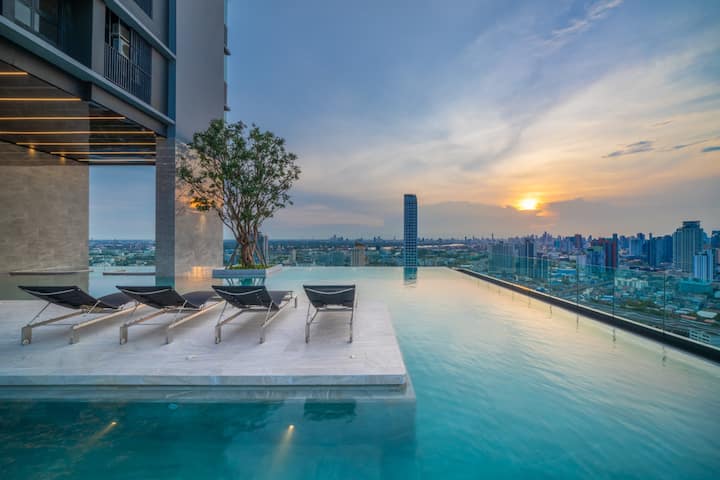 Modern Condo Nr Bts Onnut Wifi - Tailandia
