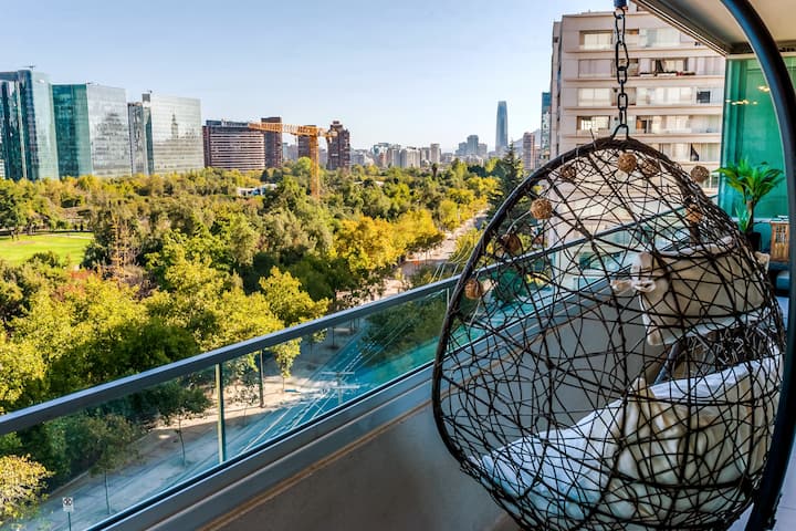 Luxury Apartment With Panoramic View Araucano Park - Las Condes