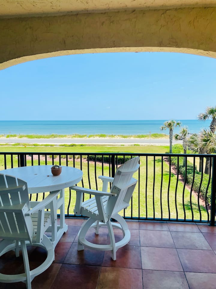 Large Oceanfront-corner-3 Bed-3 Bath-heated Pool - Flagler Beach, FL