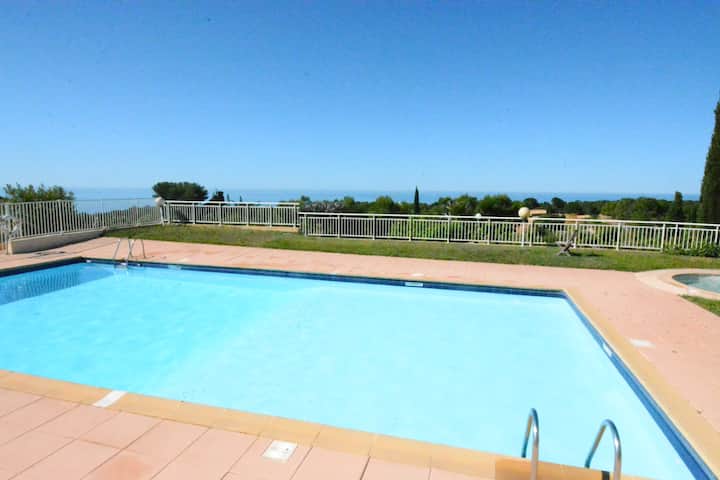 Joli T3 •2ch•vue Mer• Piscine•terrasse•clim•prking - Saint-Cyr-sur-Mer