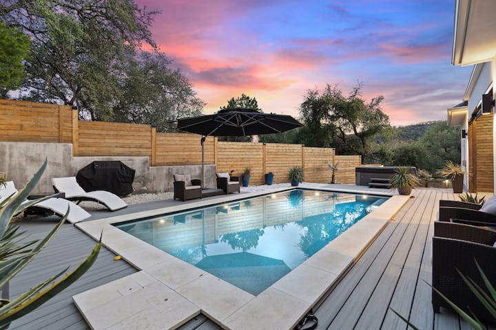 Heated Pool & Jacuzzi - Luxury Home - Lake Austin - Austin Zoo, Austin