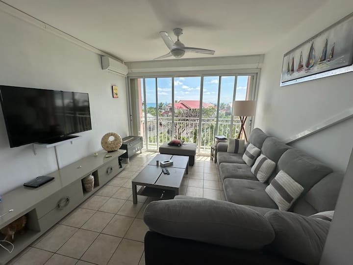St François –T3 Clim, Vue Mer & Accès Plage Direct - Guadeloupe