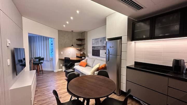 Flat Moderno E Confortável Com Linda Vista Do Mar - Santos