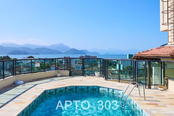 It - Roupas De Cama | Wi-fi | A/c | Piscina Vista - Ubatuba