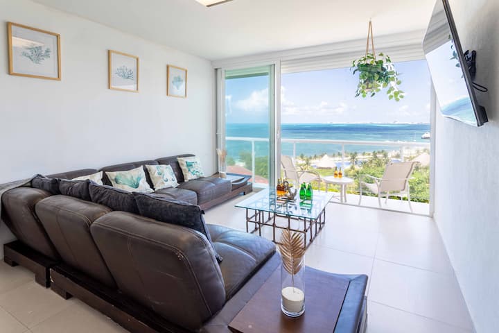 Apt Ocean View All Rooms, Pool, Wifi, A/c, 3br - Cancún
