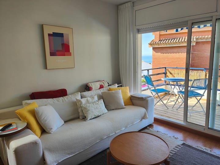 Tranquilo Y Acogedor Apartamento Vistas Al Mar - Sitges