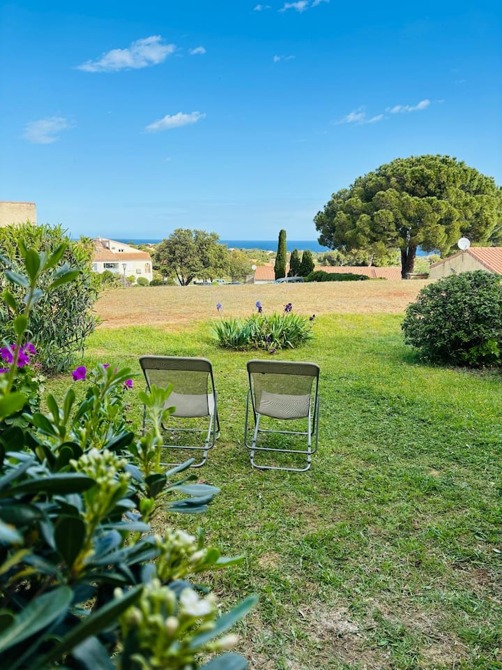 T2 Bis Climatisé Vue Mer-
Marine Sant' Ambroggio - Algajola