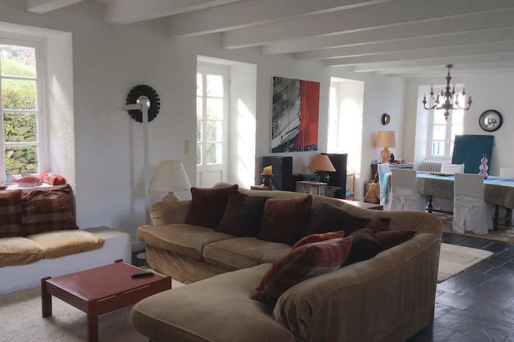 Maison Vue Mer Sur Port Lay - Plage de Locmaria