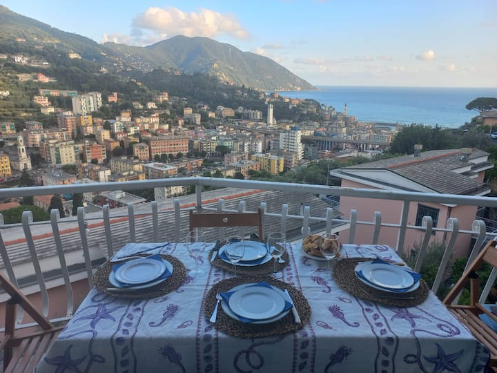 Un Balcone Con Vista Vicino A Camogli E Portofino - Recco