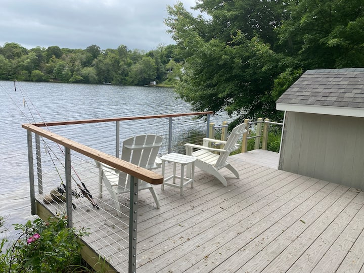 Lakefront Haven W/ Deck, Dock, Beach, 4 Watercraft - Orleans, MA