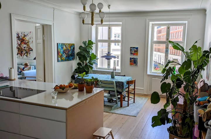 Rummelig Og Lys Privat Lejlighed - Copenhaguen