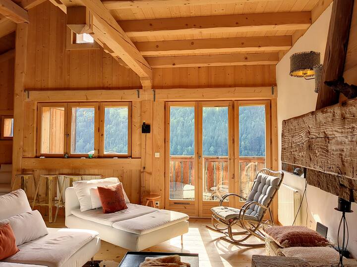 Demi-chalet Tout Confortcheminéeski Randonnée - Haute-Savoie