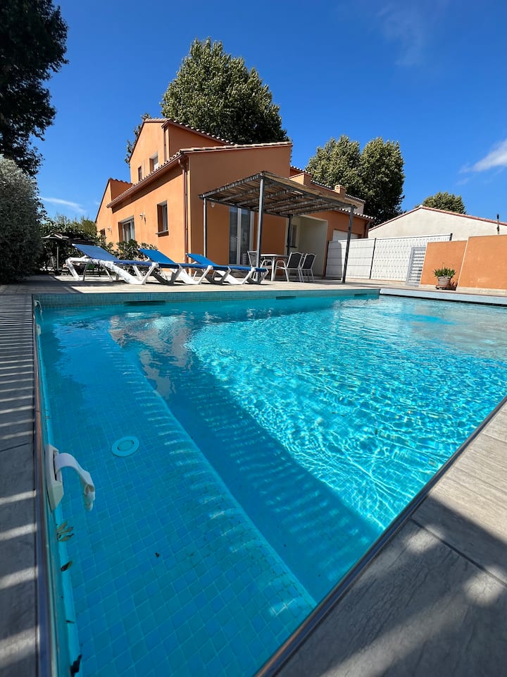 Villa Piscine 8 Pers 5 Min Des Plages - Saint-Cyprien