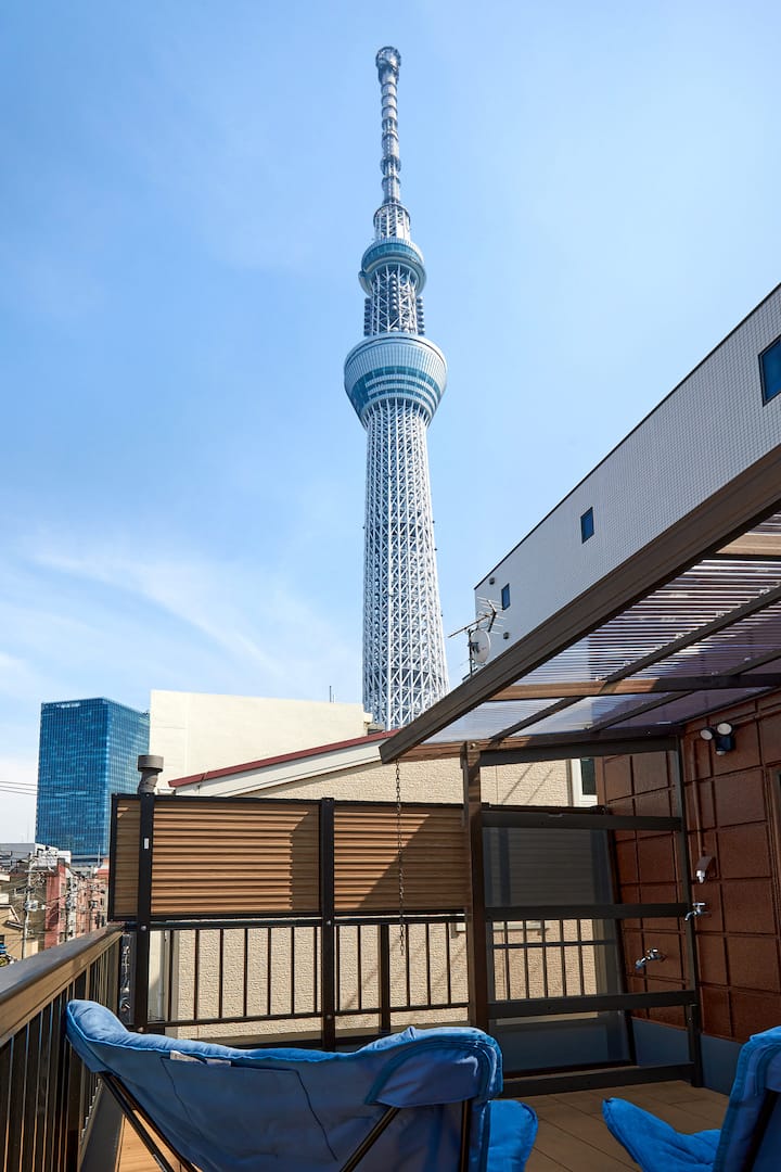 東京スカイツリー徒歩6分/押上駅徒歩8分/浅草・隅田川徒歩圏内/フルリフォーム/4ldk戸建を貸切 - 우에노