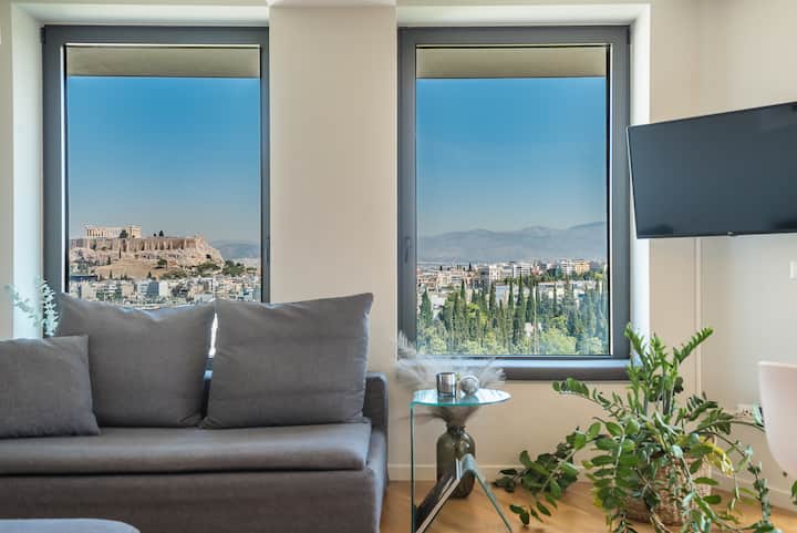 Elegant Acropolis Sky Flat | 2br2b | Stunning View - Atenas