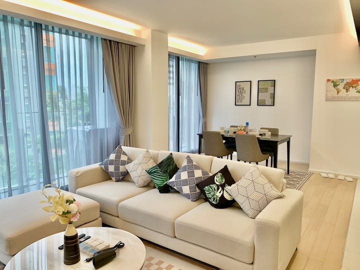 5f19 #Pool&bts Nana&mrt Sukhumvit&max4ppl - Bangkok