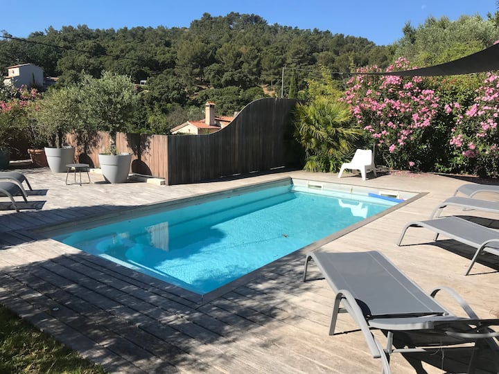 Villa Proche Des Plages 12 Pers , Vue Et Piscine - Le Pradet