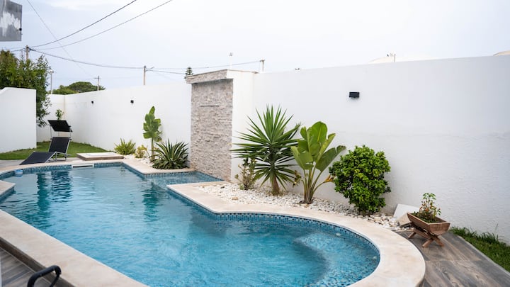 Bungalow Villa Mit Pool Am Meer - Nabeul