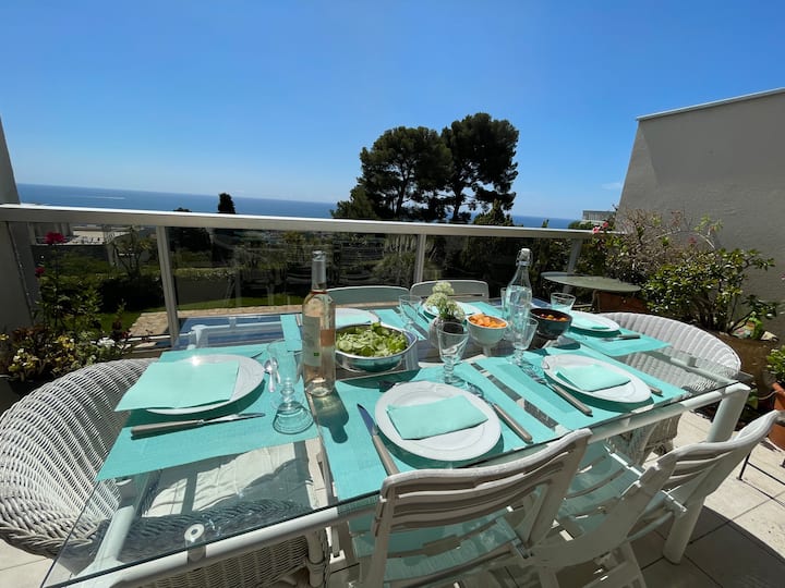 Appartement Vue Mer Et Piscine - Niza