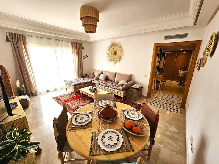 Appartement Bohème Avec Piscine - 마라케시