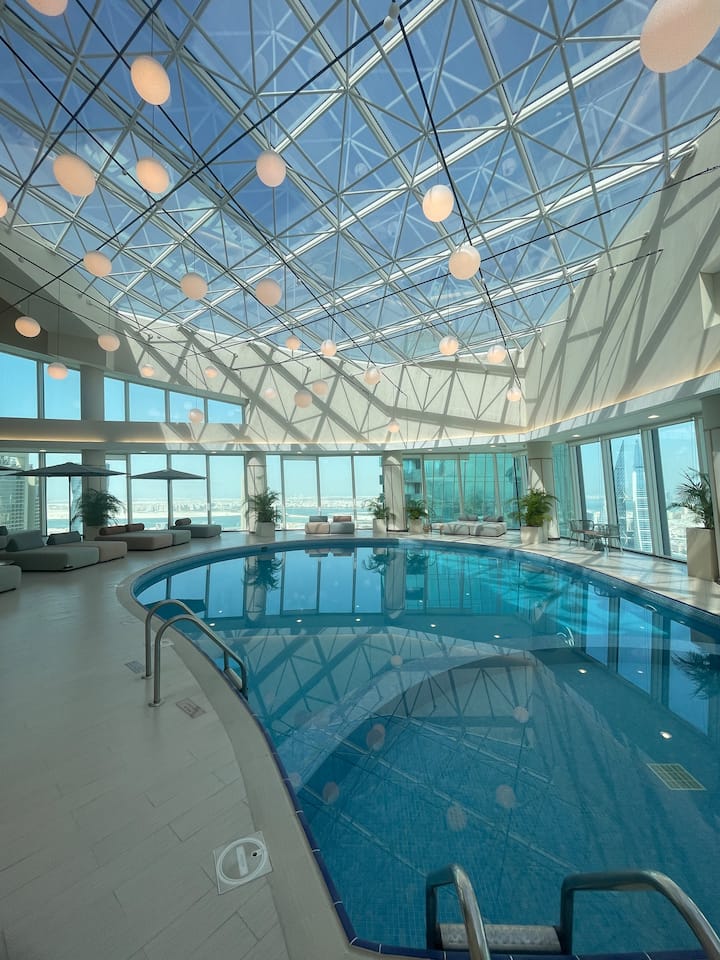 Canal View Rooftop Pool | Apartment In Bahrainbay - Bahrain