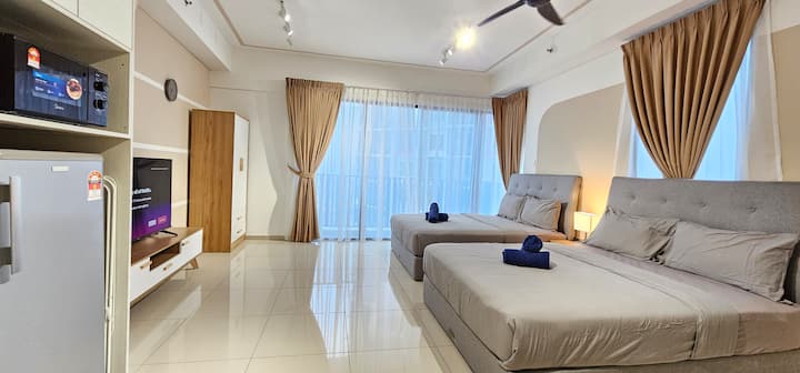 A1911-i-city Cozy Twin Suite 2-4pax 明亮舒适双床房-步行到商场 - Shah Alam