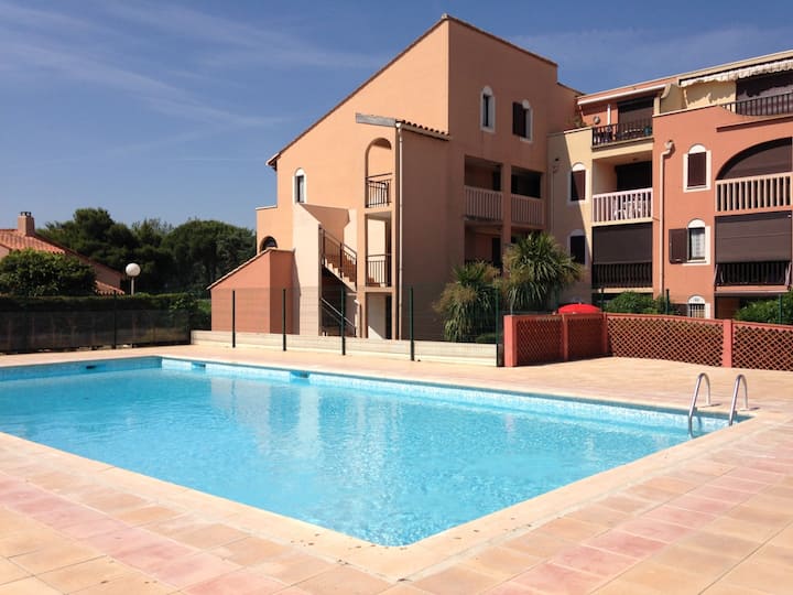Location Vacances Piscine Et Plage - Rez De Jardin - Canet-en-Roussillon