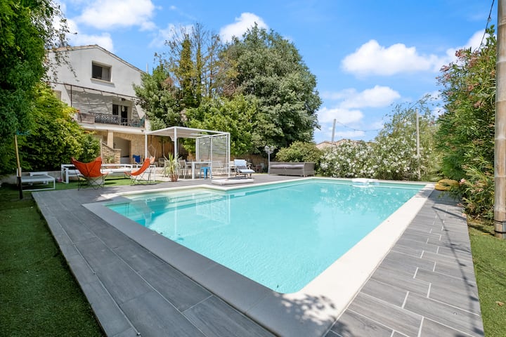 Villa Familiale Avec Piscine - Collias