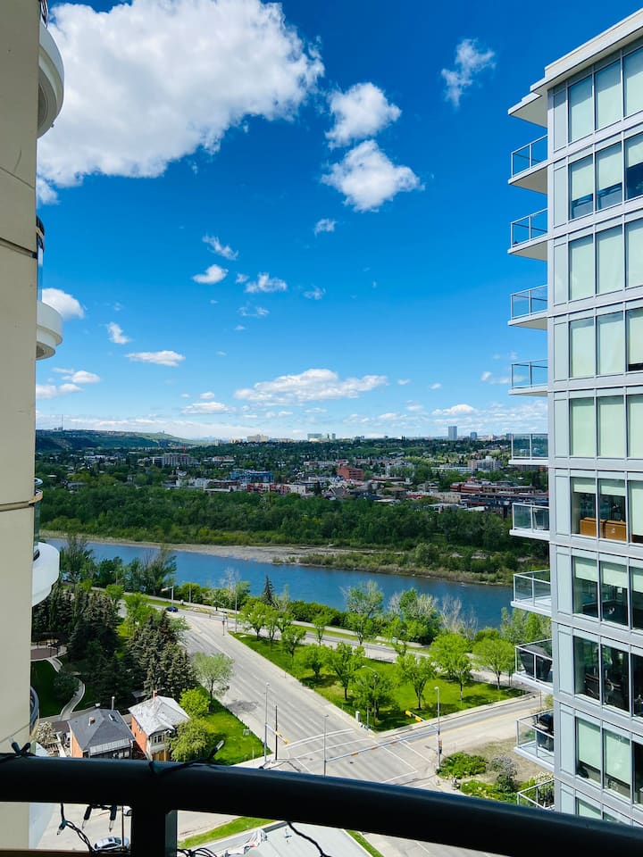 Luxury Dt/20th Fl/2 Bed/2 Bt/office-city/riverview - Calgary