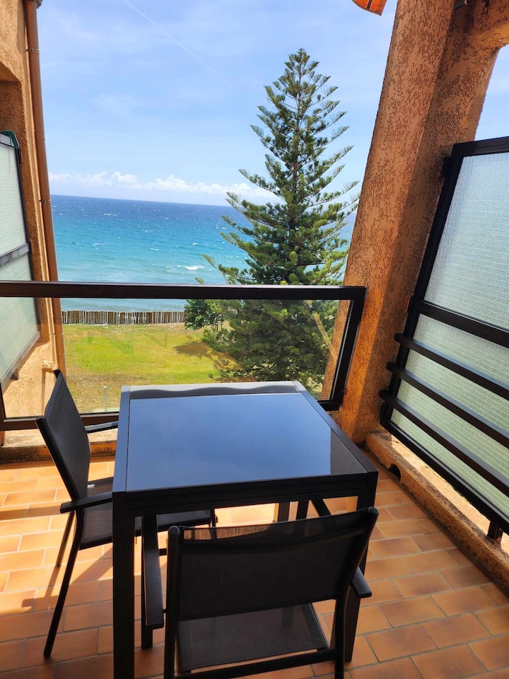 Studio Climatisé Avec Piscine Et Terrasse Vue Mer - Abri des flots - San-Nicolao