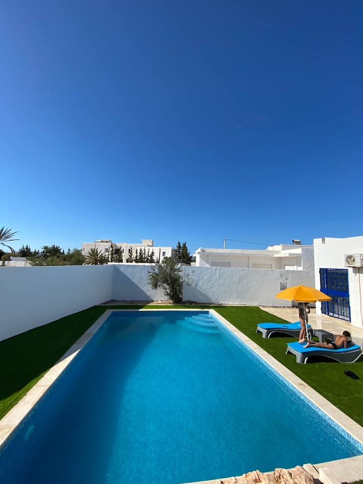 Villa Perla Djerba_ Grande Piscine Sans Vis à Vis - Djerba