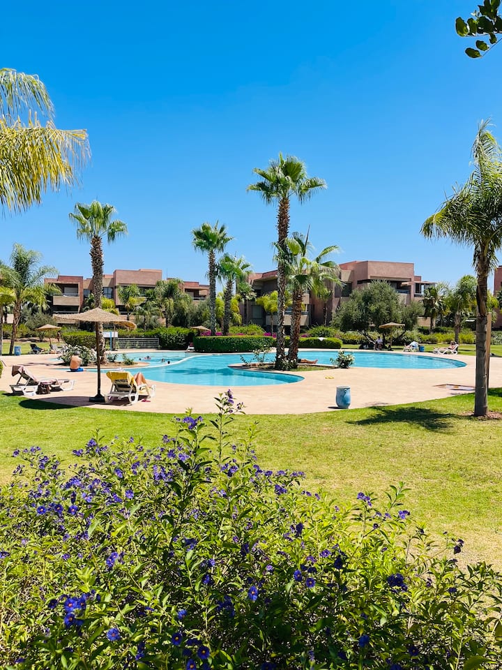 Spacieux Appartement Avec Jardin, Piscine & Golf - 馬拉卡治