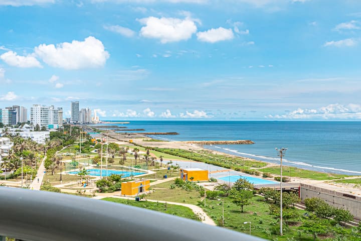 |Ahead| Harmonious Loft @Crespo With Ocean View - Cartagena