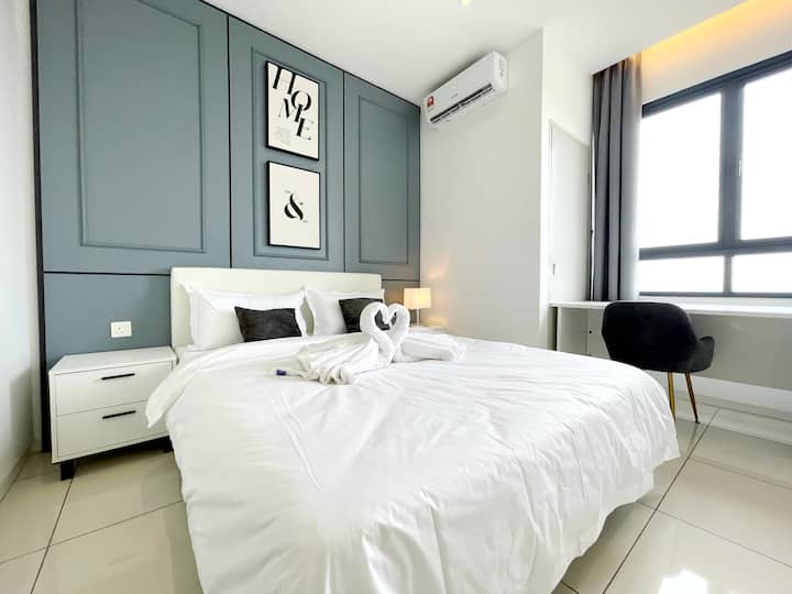 #Hsj1b Cozy 1bedroom 4pax Wifi&netflix S&thomez民宿 - Dengkil