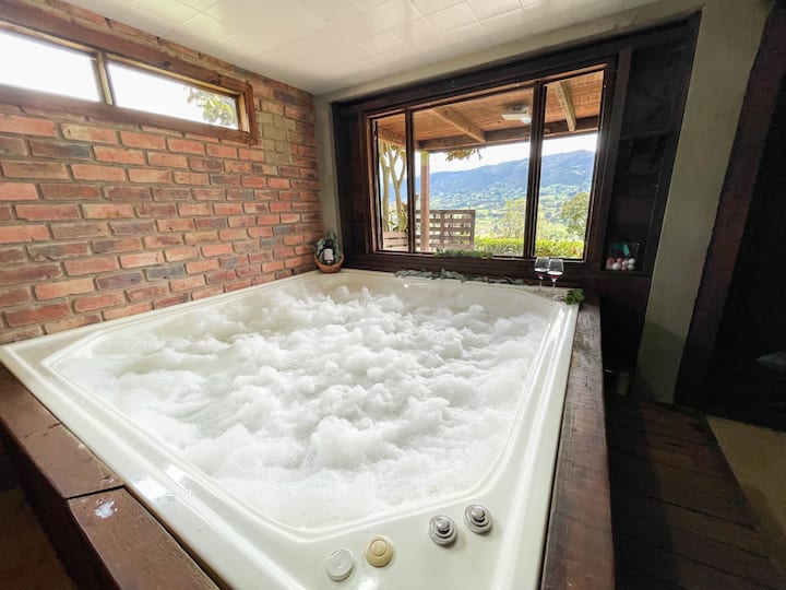 Incredible Cabain With Jacuzzi, Near Paragliding - Santa Rosa de Viterbo