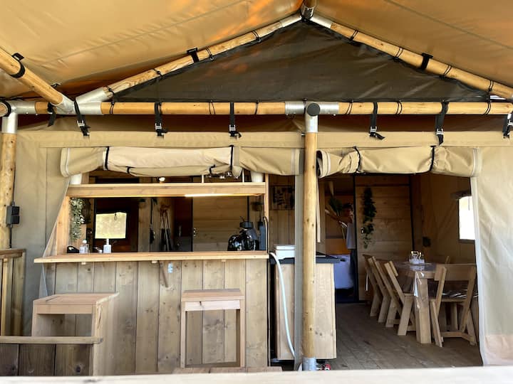 Tente Lodge Avec Piscine Lagon - Ruoms