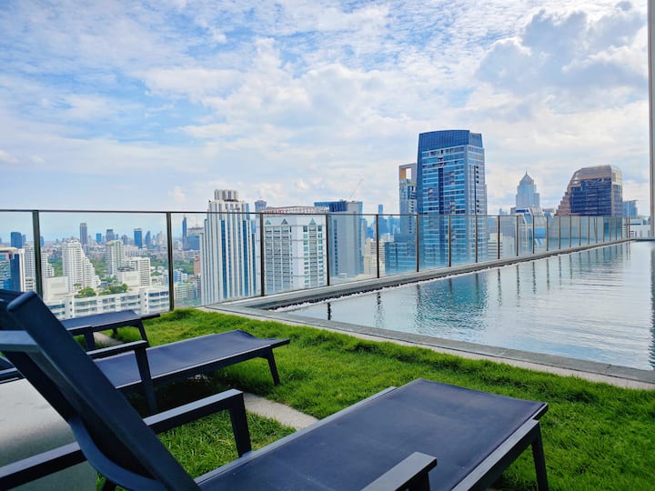 9/ Luxury Living 2 Bedrooms 5mins Bts Asok Nana - Bangkok