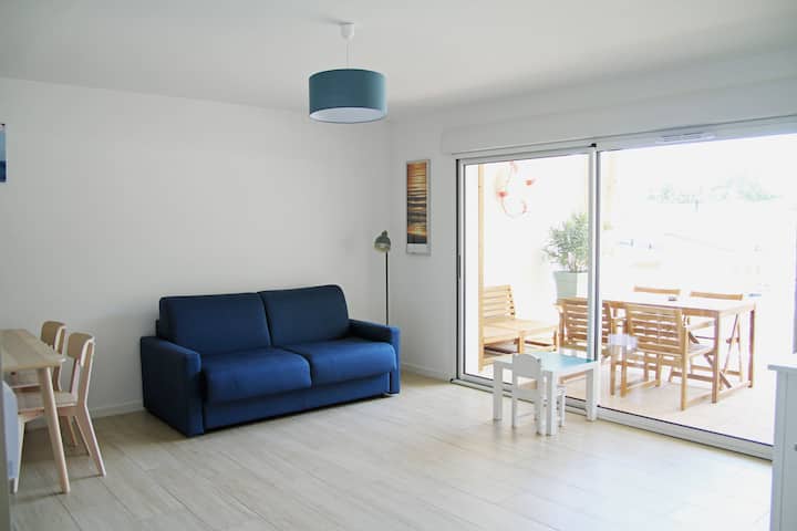 Appartement Neuf T2 50m2 à La Plage, Grand Balcon - Seignosse