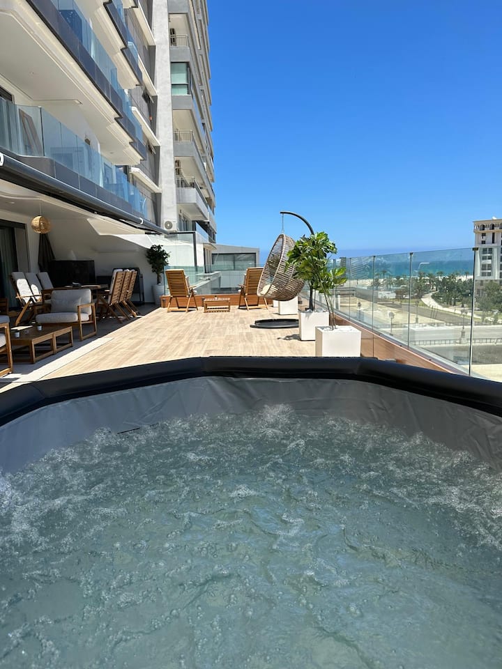 2 En 1 Luxe Absolu Vue Mer, Jacuzzi Et Cinéma. - Tanger