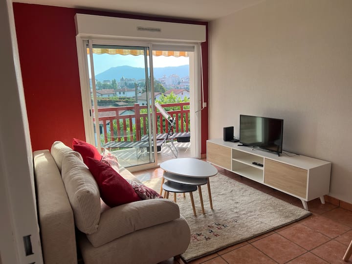 Charmant T2, Terrasse Et Piscine - Hondarribia