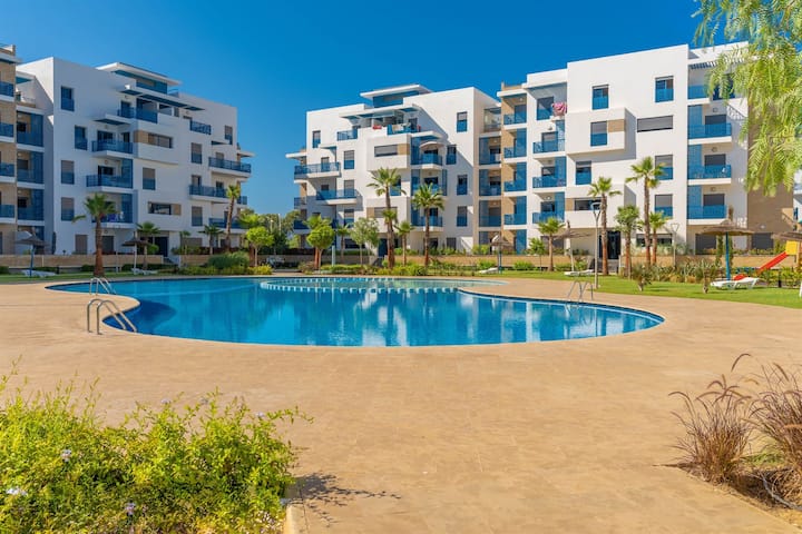 Luxe: Résidence Fermée, Piscines, Plage 300 Mètres - Martil