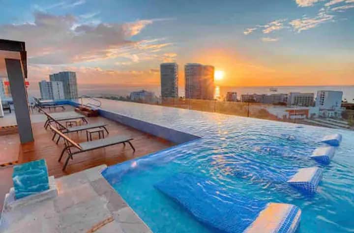 Depa Para 1 A 6 Personas A Una Cuadra De La Playa. - Puerto Vallarta