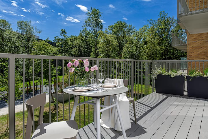 Bright&new Apt Balcony, Pkg, A/c By Botanical Park - Kaunas