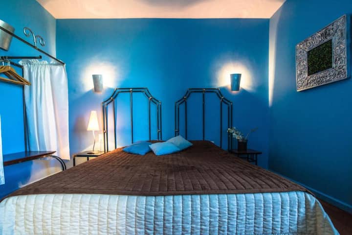 Chambre Quadruple Bleue - Mas De Baumes - Claret