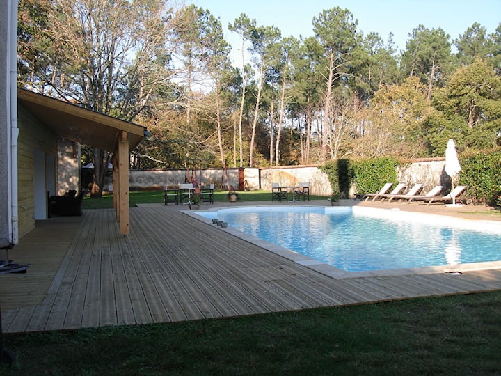 Magnifique Villa Avec Piscine 14 Pers - Landes